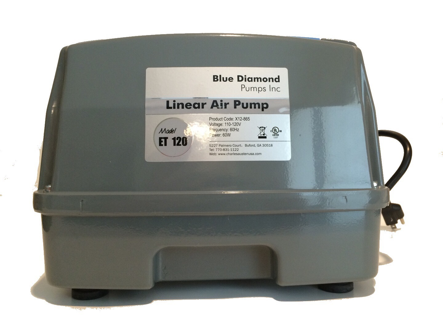 BLUE DIAMOND ET120 SEPTIC AIR PUMP AERATOR COMPRESSOR HIBLOW HP-120 ...