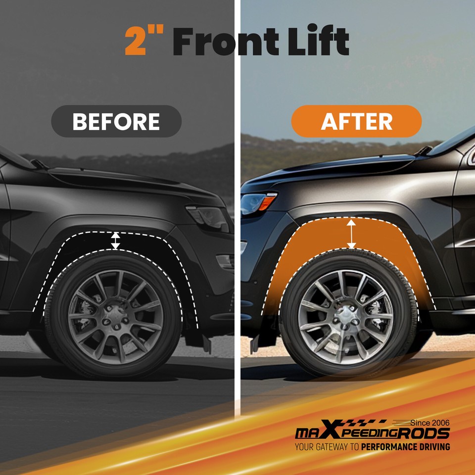 2" inch Front Leveling Lift Kit For Jeep Grand Cherokee WK2 11-22 Strut ...