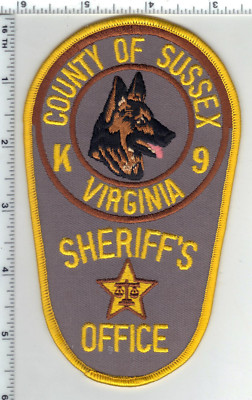 County of Sussex Sheriff's Office (Virginia) K-9 Shoulder Patch from ...