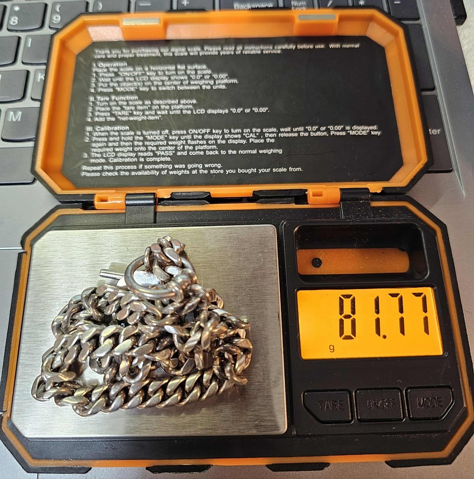 Vtg 925 Sterling Toggle Link Chain Choker Necklace w/ Pendant "Marked ...