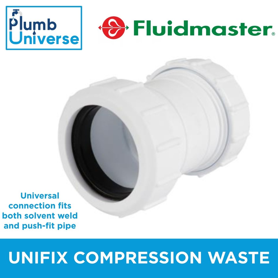 Fluidmaster UNIFIX Universal Compression Waste Fittings Solvent/Push ...