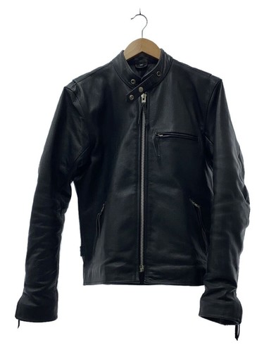 Freedom Leather Single Rider Jacket 38 Black Motorcycle Biker Slim Fit ...