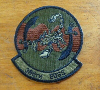 US AIR FORCE PATCH,SCORPION,OCP, 386TH EOSS EXP OPNS SPT SQN , WITH ...