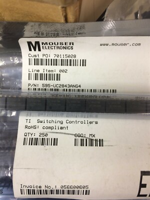 UC2843AN TI IC REG CTRLR MULT TOPOLOGY 8DIP ROHS 10 PIECES | eBay