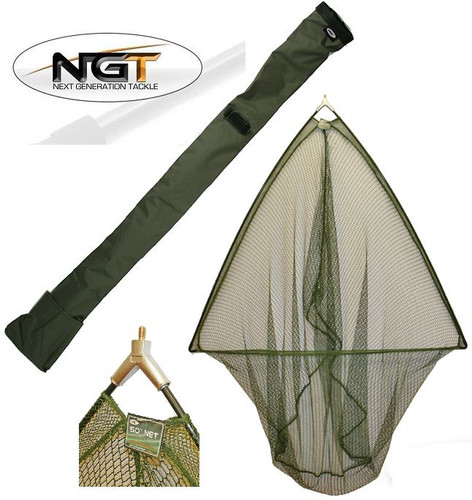 50 INCH GREEN LANDING NET METAL BLOCK + NGT SPECIALIST CARP FISHING ...