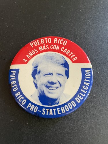 39th President Jimmy Carter 1977 Puerto Rico Delegation Pin Pinback ...