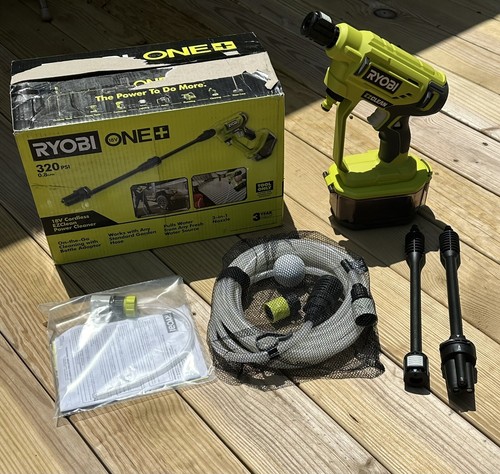 Ryobi 18V EZClean 320 PSI Cordless Battery Power Pressure Washer TOOL ...