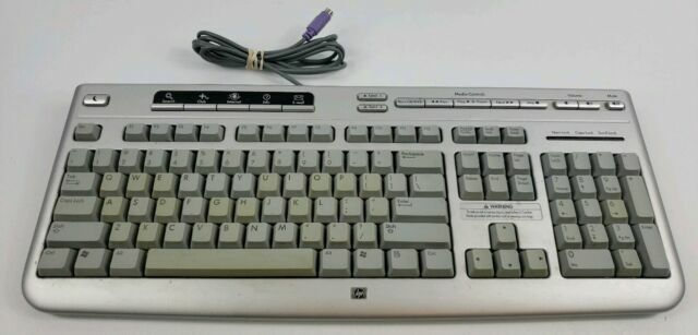 HP 5187-7583 Multimedia Keyboard Silver With Media Player Controls ...