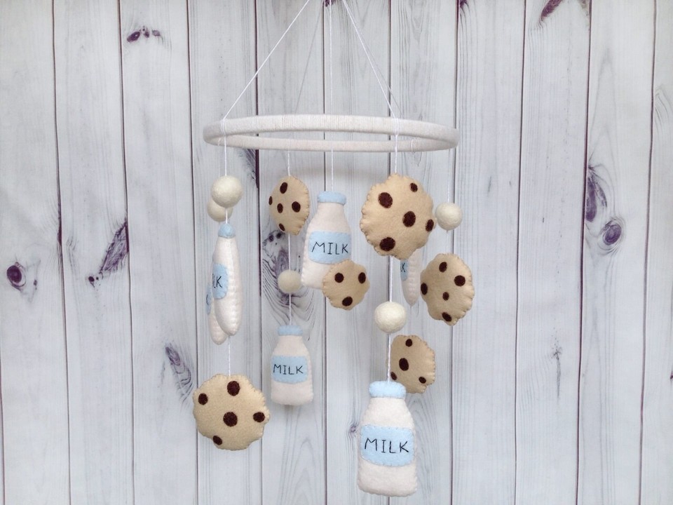 Cookies Milk Baby Mobile Crib Mobile Felt Nursery Decor Baby Gift ...