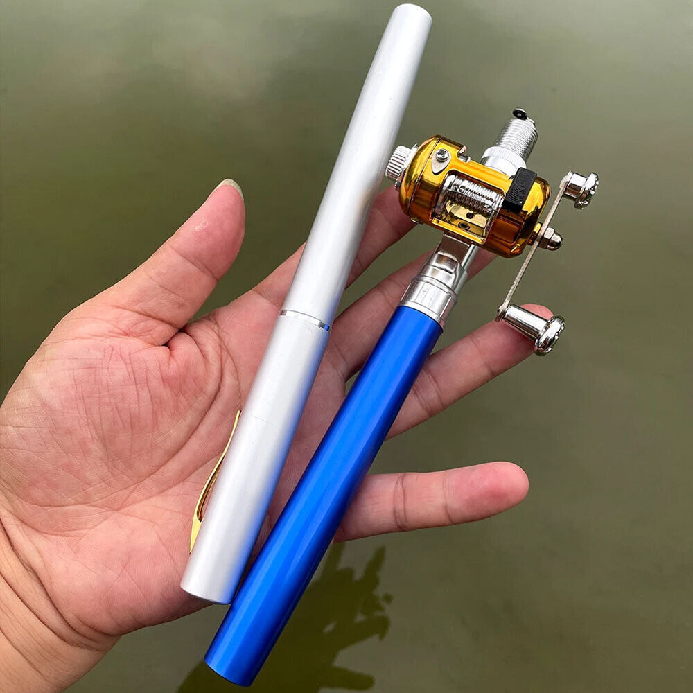 Mini Fishing Rod Reel Combo Set Telescopic Portable Pocket Pen Fishing ...