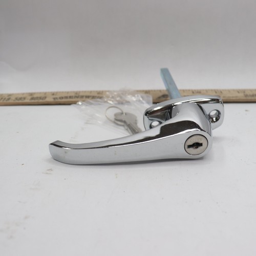 L-Style Handle Square Shaft Key-Locking Chrome 360 Rotation 1 3/4" x 5/ ...