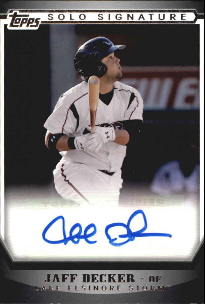 2011 Topps Pro Debut Solo Signatures #JD Jaff Decker AUTO - NM-MT | eBay