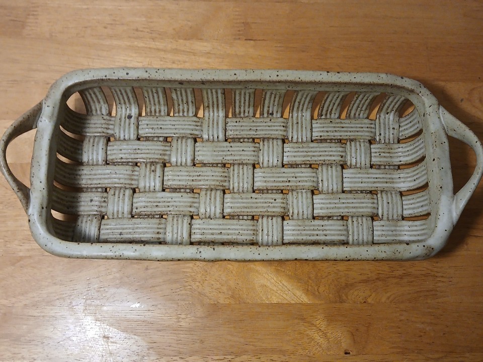 Vintage Parmentier Woven Ceramic / Stoneware Bread Basket | eBay