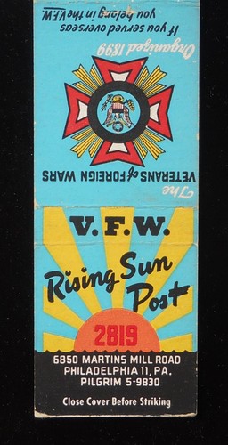 1950s V. F. W. Rising Sun Post 2819 6850 Martins Mill Road Philadelphia ...