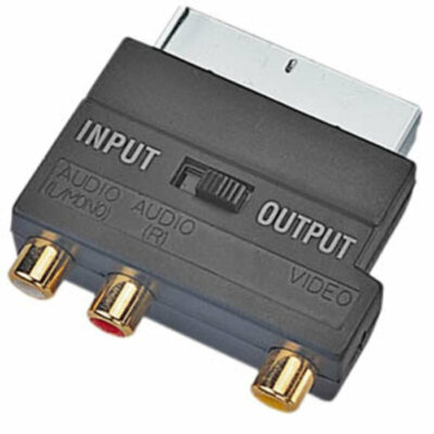 Switched Scart Plug to 3 RCA Phono sockets for TV Bluetooth Transmitter ...