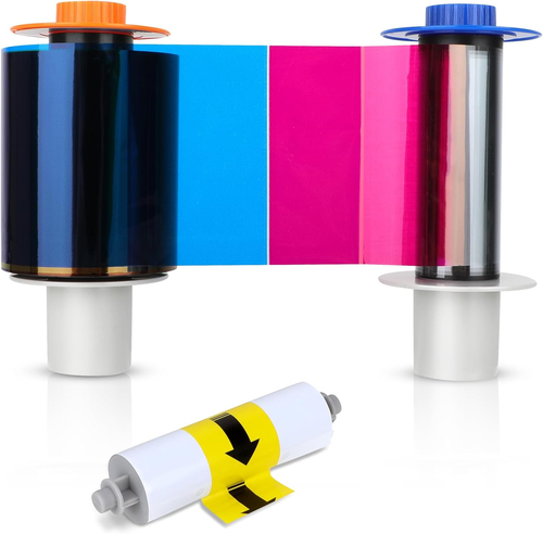 84051 YMCK Color Ribbon, Compatible with Fargo Hdp5000 / Hdpii Model ...
