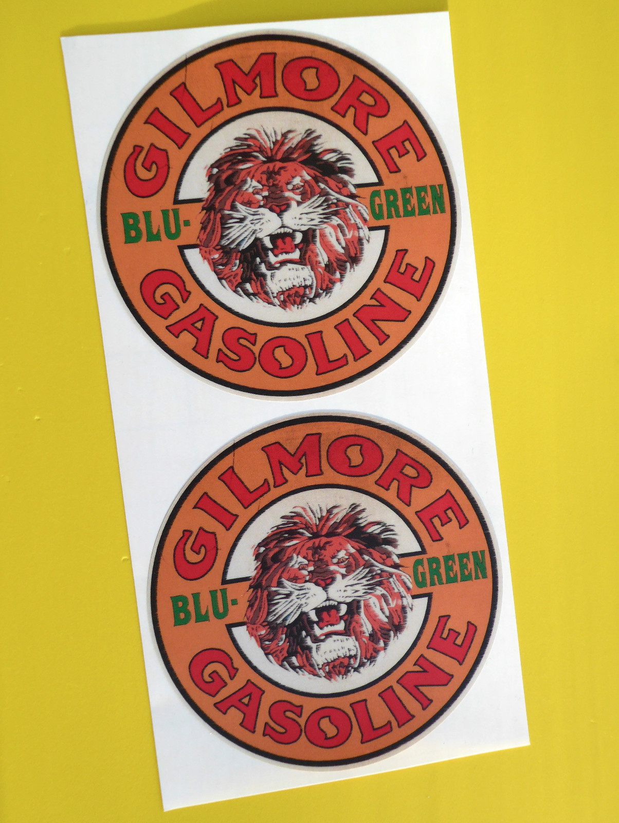 HOT ROD Retro worn 'GILMORE GASOLINE' vintage GAS AND OIL Sticker Decal ...