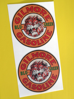 HOT ROD Retro worn 'GILMORE GASOLINE' vintage GAS AND OIL Sticker Decal ...