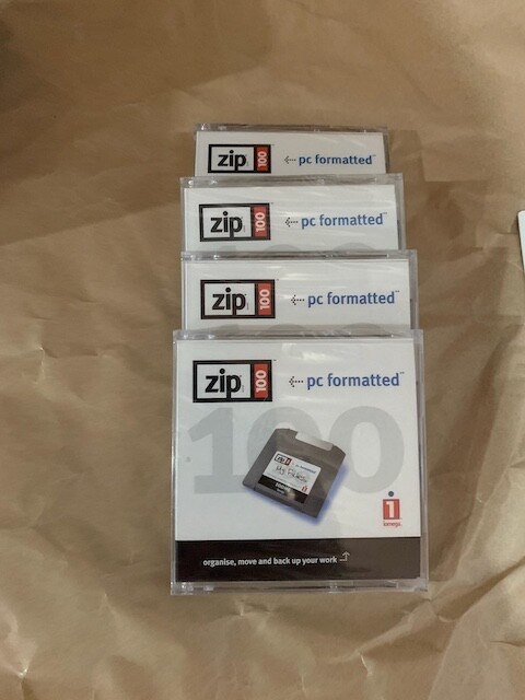 Lot of 4 Iomega Zip 100MB Disk, New Iomega Zip 100MB PC format | eBay