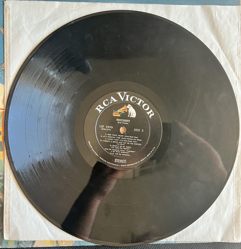 1964 33 RPM 12" Vinyl Record Elvis Presley - Roustabout - RCA Victor ...