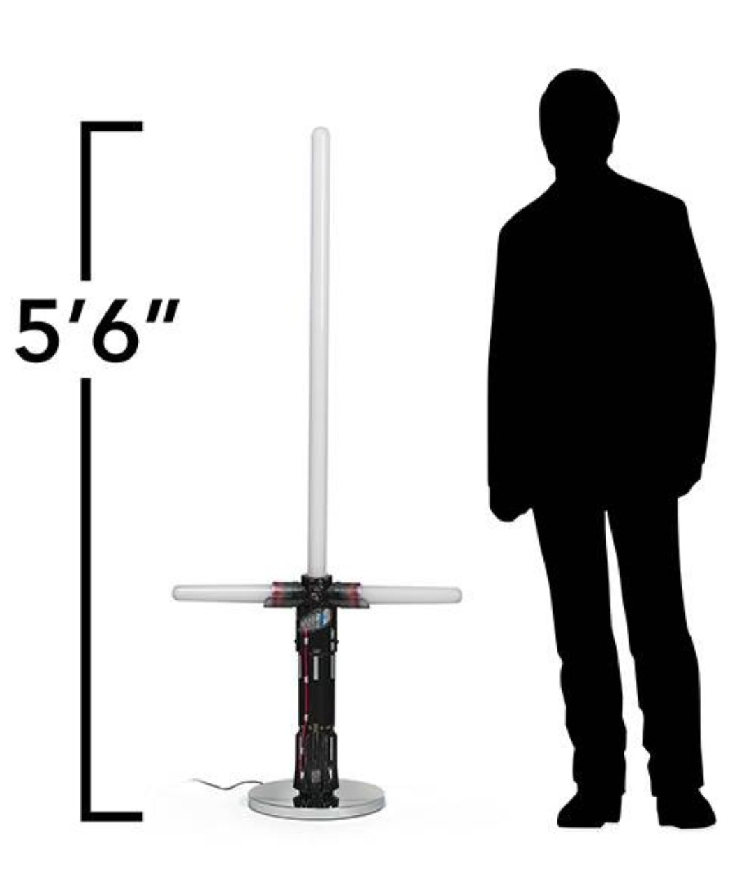 HTF RARE Star Wars ThinkGeek Kylo Ren Lightsaber Floor Lamp 5 ft 6 in ...