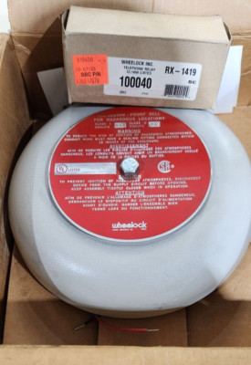 Wheelock Explosion Proof Alarm Bell CSX10-115-S. NOS NEW | eBay