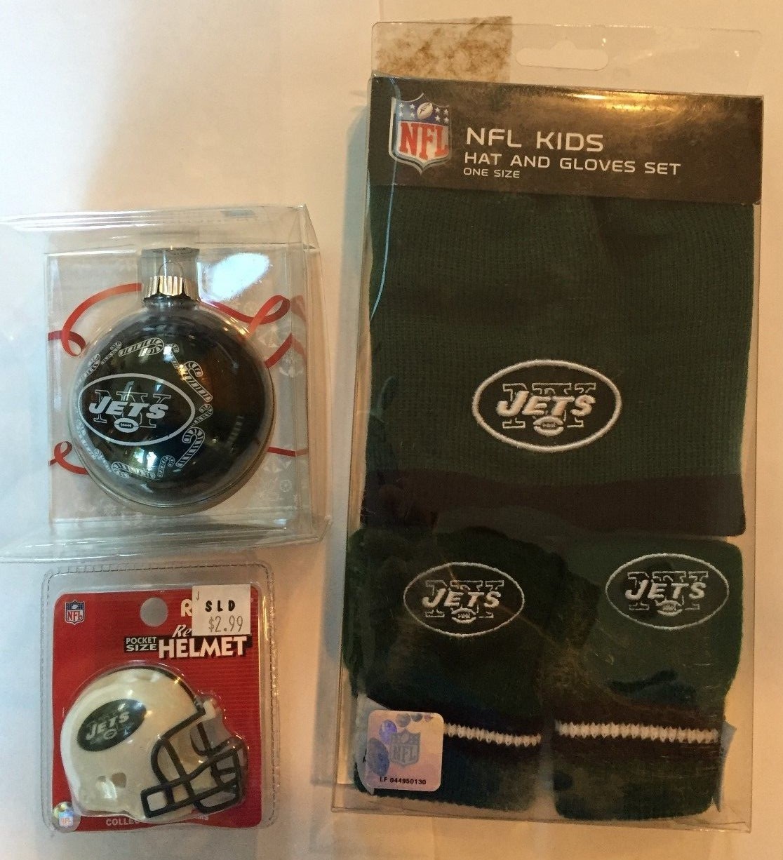 New York Jets Kids Hat and Gloves Set Pocket Size Mini Helmet ...