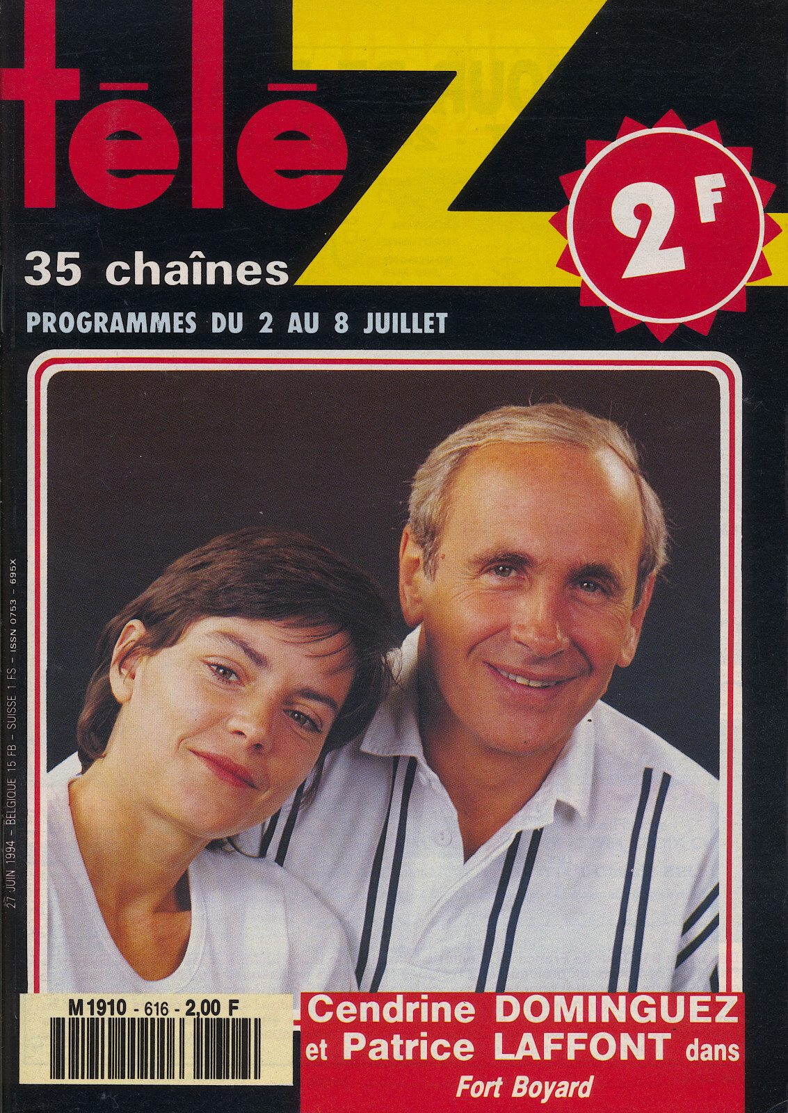 Magazine Télé Z n° 616, Patrice LAFFONT, Hélène ROLLES et Patrick ...