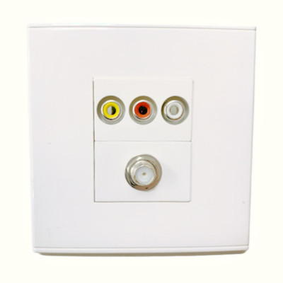 TV Cable Jack Outlet Socket 3RCA AV Wall Face Plate | eBay Australia
