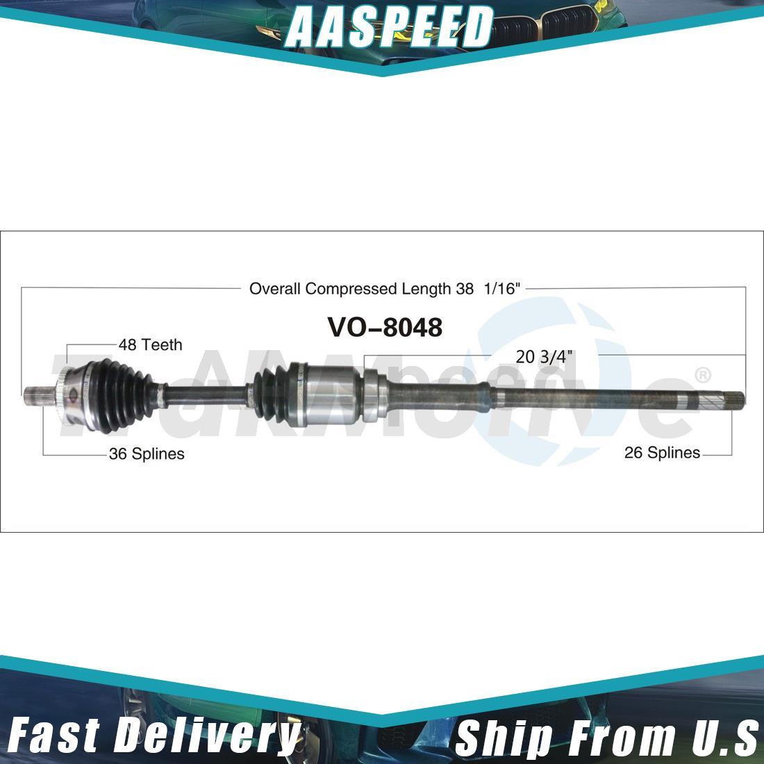 CV Joint CV Axle Shaft Assembly Front Right For Volvo S70 2000 1999 ...