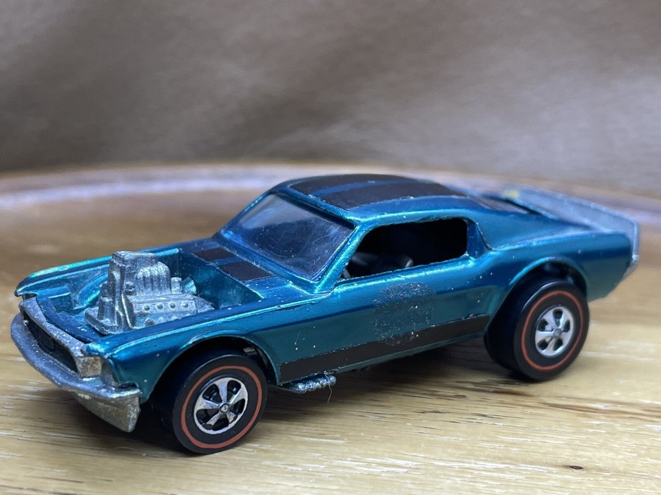 Redline Hot Wheels Spoilers BOSS HOSS “ AQUA WITH BLK DOUBLE STRIP “ HK ...