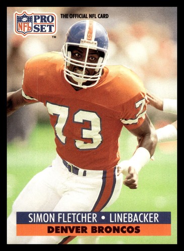 1991 Pro Set #487 Simon Fletcher Denver Broncos Football Card NM | eBay