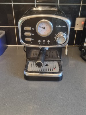 Cookworks CM5013B-GS Espresso Coffee Machine With Milk Frother | eBay UK