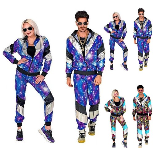 80s TrackSuits Outfit for Women, Retro Jacket 90s Hip Hop Kit Shell ...