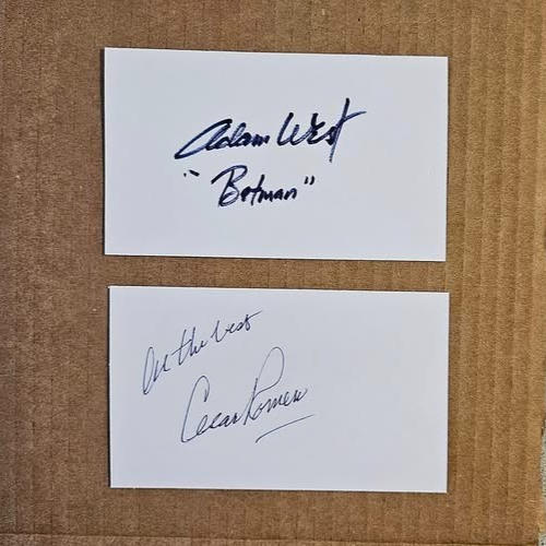 ADAM WEST SIGNED & CESAR ROMERO SIGNED INDEX CARD AUTOGRAPH - BATMAN | eBay