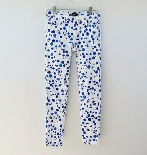 Kate Spade Blue Splatter White Jeans 24 | eBay