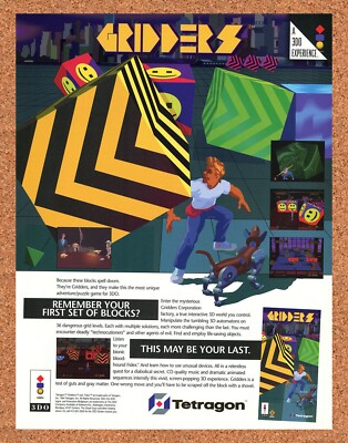 Gridders 3DO Original 1993 Print Ad Authentic Panasonic Video Game Promo Display | eBay