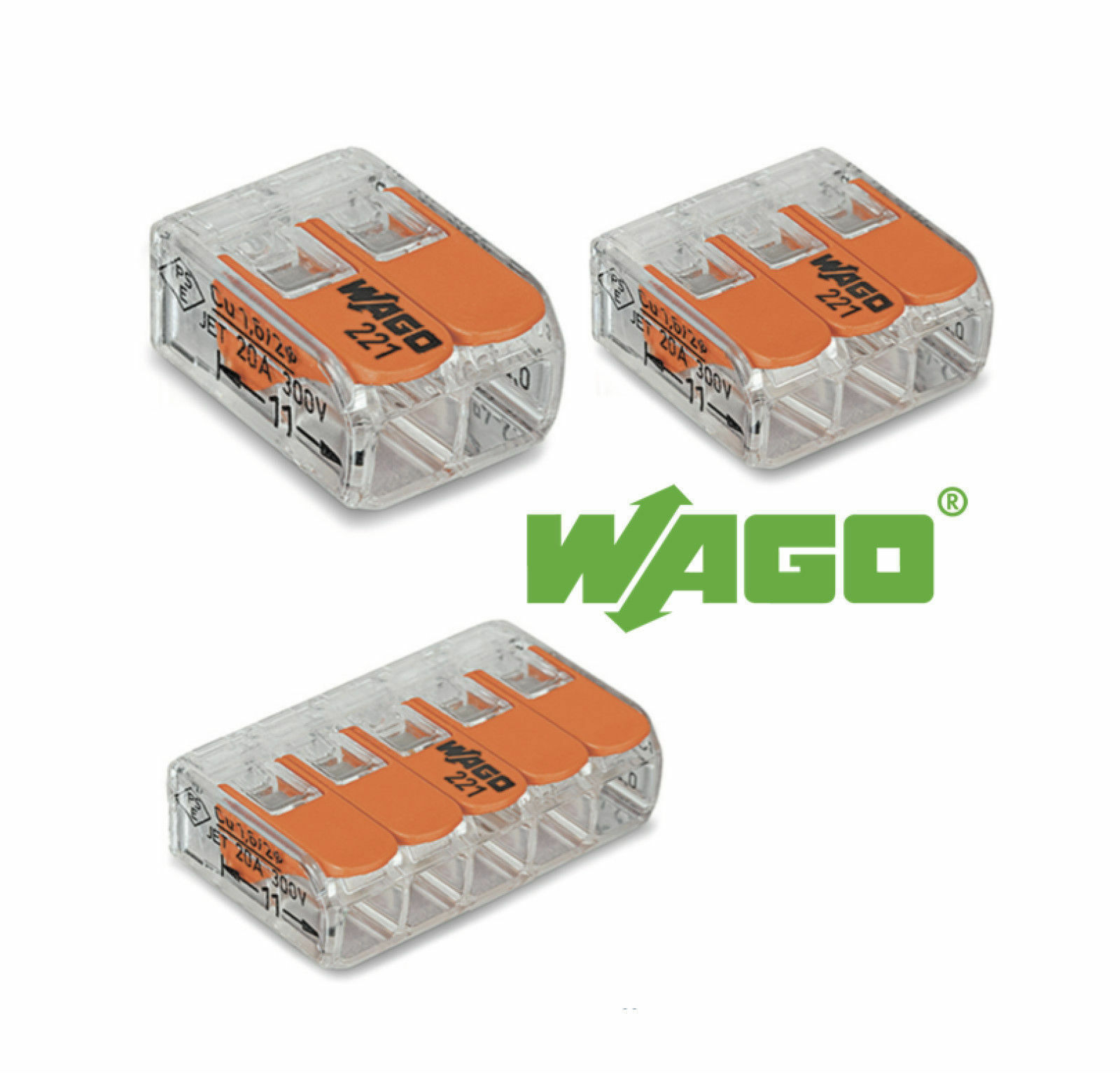 Wago Connectors Cable 221 Series 221-2411 221-412 221-413 221-415 Wago ...