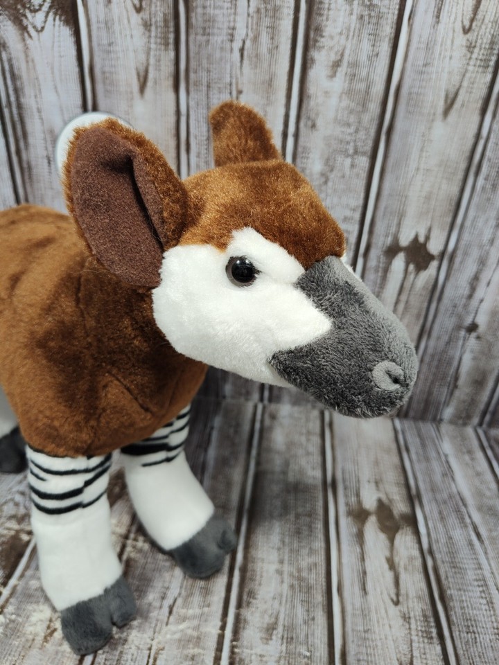Wild Republic Okapi Forest Plush Stuffed Zoo Animal Brown Zebra Legs ...