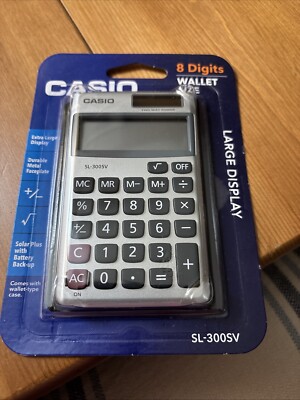 Casio SL-300SV Handheld Calculator 8-Digit LCD SL300SV | eBay