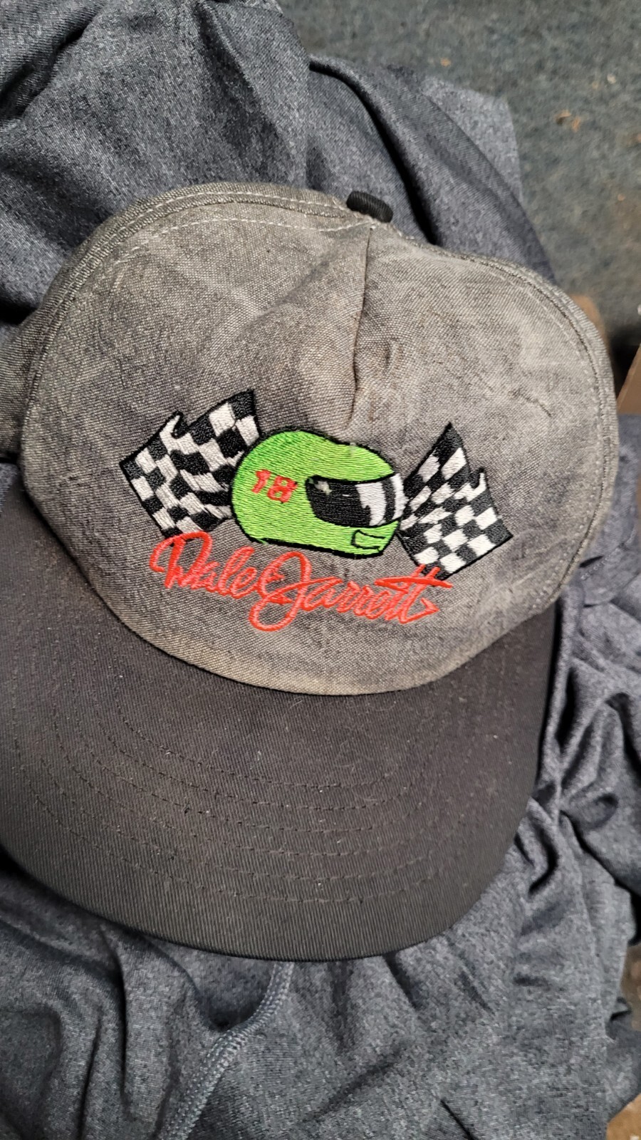 Dale Jarrett Gray Embroidered #18 Cap | eBay