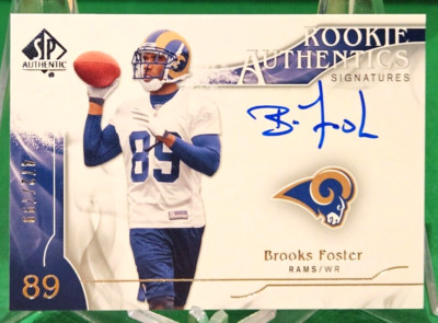 2009 SP Authentic BROOKS FOSTER #334 On Card Rookie Auto /799 | eBay