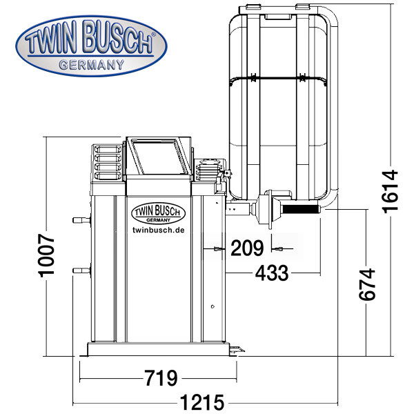 Wheel Balancer Semi Automatic - Twin Busch ® Wheel Balancer TW F-00 ...