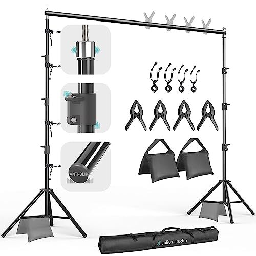 Julius Studio enhanced Heavy Duty 10 X 9.8 Ft. w X H Backdrop Stand ...