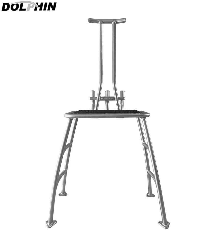 Dolphin Pro+ 42in H Boat Poling Platform W Handle And 3 Rod Holders ...