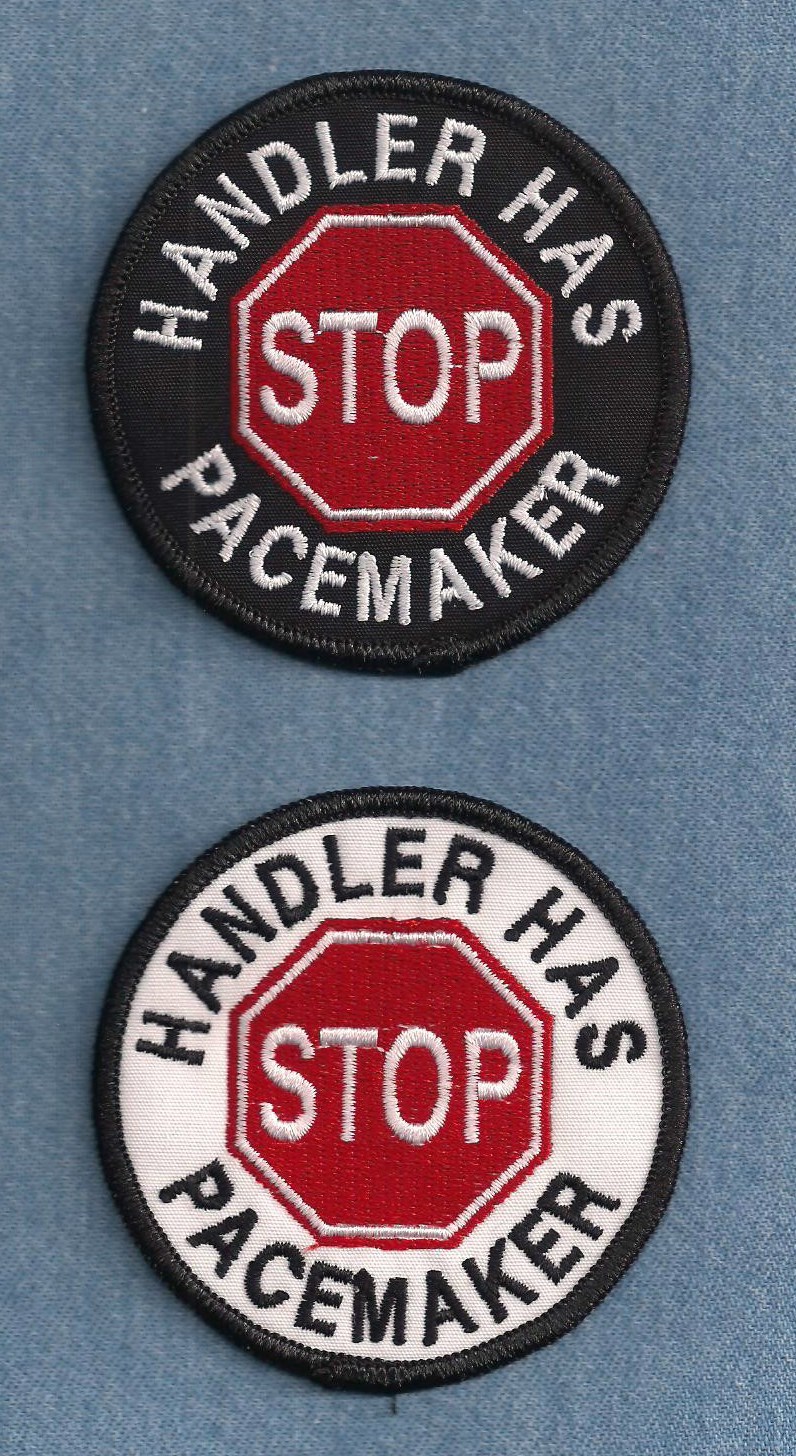HANDLER HAS PACEMAKER 3" service dog vest patch | eBay