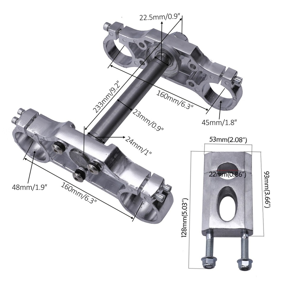 Upside Down Front Forks 45/48mm Triple Tree Kit For Pit Bike CRF50 ...