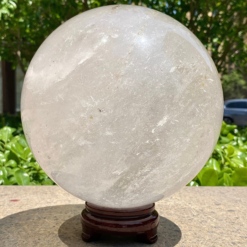 21.67LB Transparent quartz melting ball - used for healing mineral ...