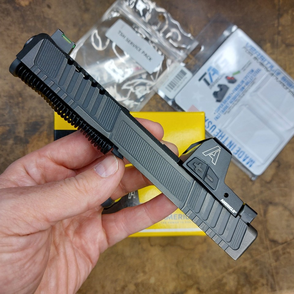 Glock 19 Gen 3 Complete Slide OEM Custom Milled Distressed Tungsten ...