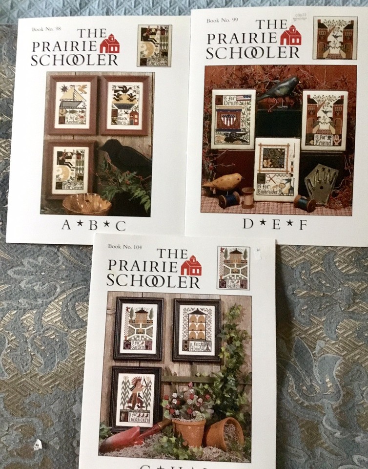 Lot of 7 Prairie Schooler #99-113 A-X Minus 2 Cross Stitch Pattern ...